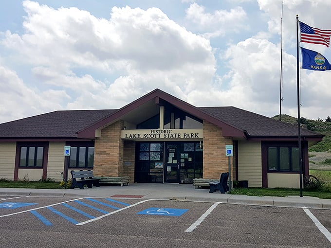The Historic Lake Scott State Park visitor center&mdash;where "I was just passing through" turns into "I'm staying for the weekend."