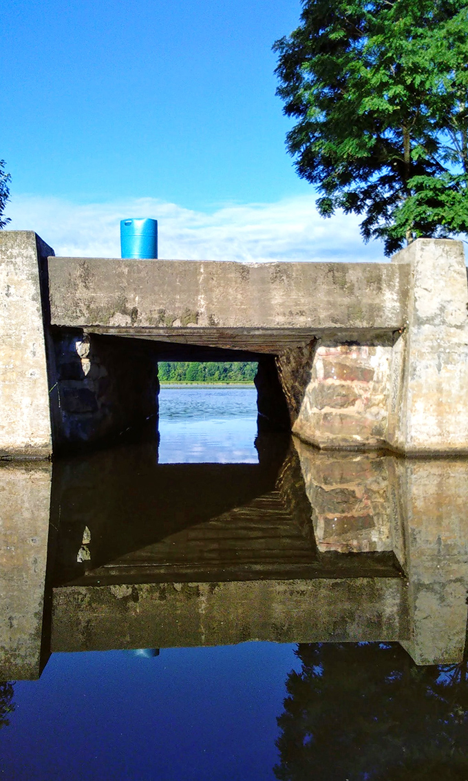 Historic water control structures along the Connecticut River remind you this town's infrastructure has been working longer than most modern cities have existed.