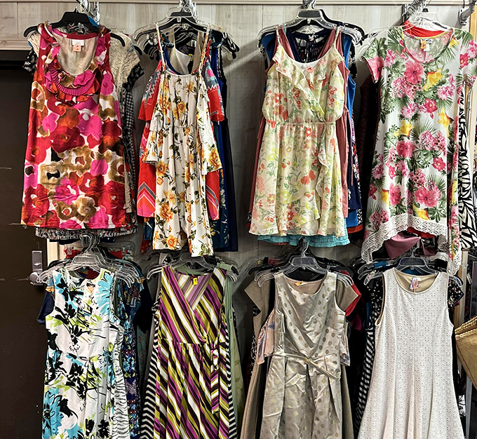 A garden of floral dresses blooms year-round, no watering required&mdash;just add confidence and sunshine.
