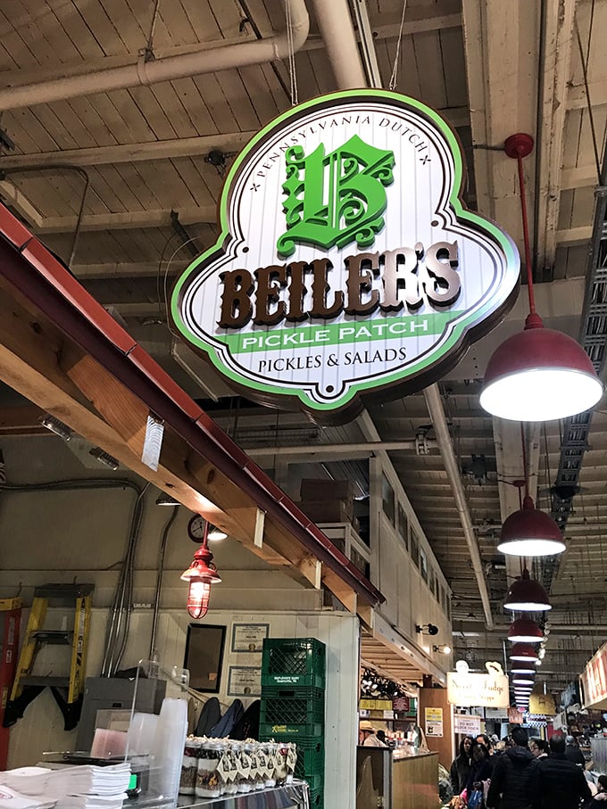 Look at that beautiful Beiler's sign hanging like a beacon of sweet salvation in Reading Terminal Market.
