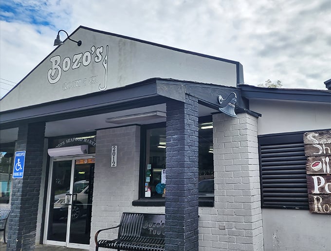 Bozo's keeps it simple with clean lines and straightforward signage&mdash;no fancy tricks, just seriously fresh seafood waiting for you inside.