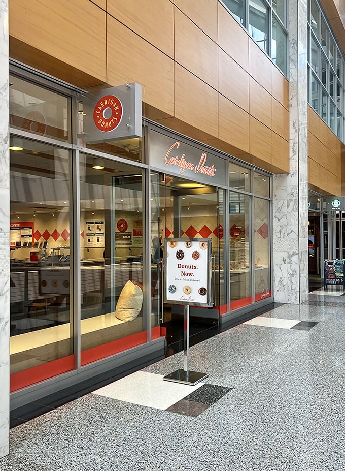 Downtown workers have a sweet secret at Cardigan Donuts. This sleek City Center shop proves that corporate life doesn't have to be all spreadsheets and no sprinkles.