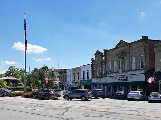 Chagrin Falls' downtown streets radiate charm that no filter can improve. Brick buildings and local shops create the perfect backdrop for an afternoon of purposeful wandering.