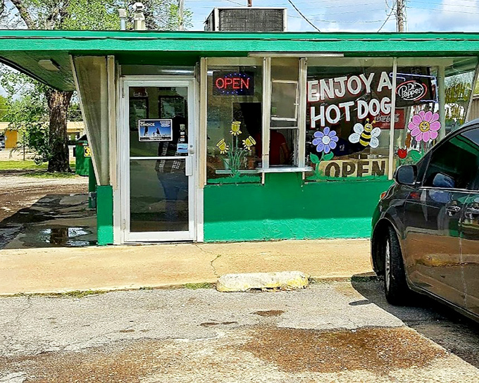 Hand-painted charm meets serious hot dog business at this delightful Muskogee treasure.
