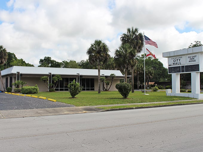 Chiefland's City Hall stands proud, proving good government comes in small packages too. 