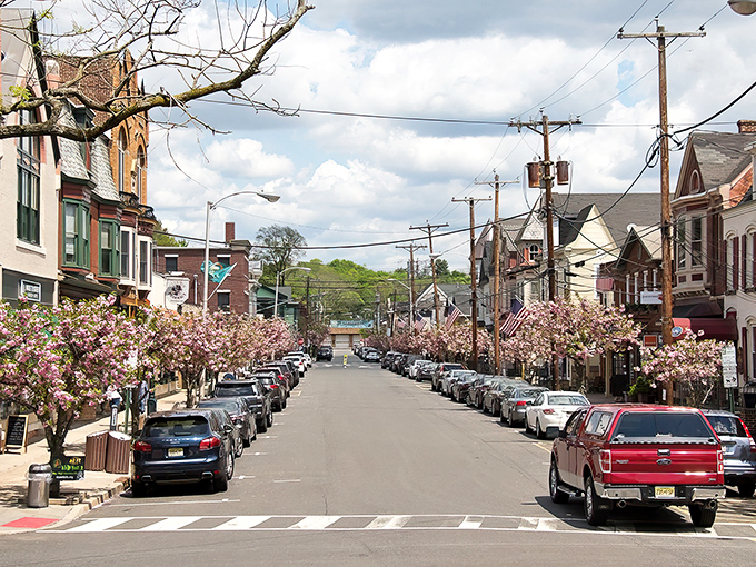 Clinton's Main Street blooms with spring charm, where every storefront whispers tales of simpler times.