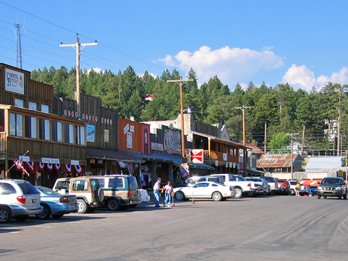 Cloudcroft's main street looks like it was plucked from a storybook &ndash; where wooden boardwalks and pine-scented air transport you to simpler times.