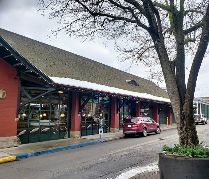 Those string lights and red brick create the perfect backdrop for serious seafood conversations and memorable meals.