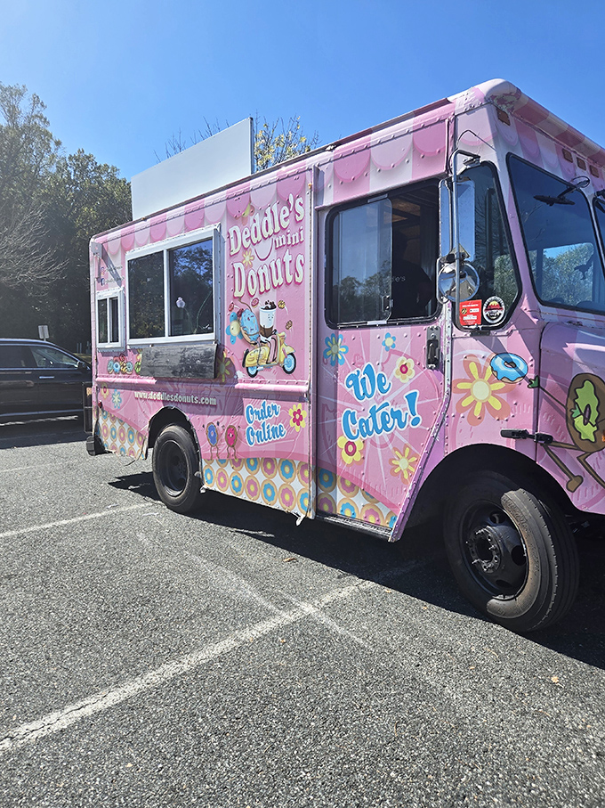 Deddle's pink donut truck is like the ice cream truck for grown-ups &ndash; you'll find yourself running toward it with childlike glee.