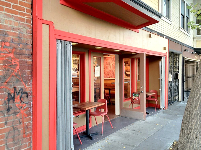 Deli Board's tiny red storefront packs more flavor per square foot than seems physically possible.