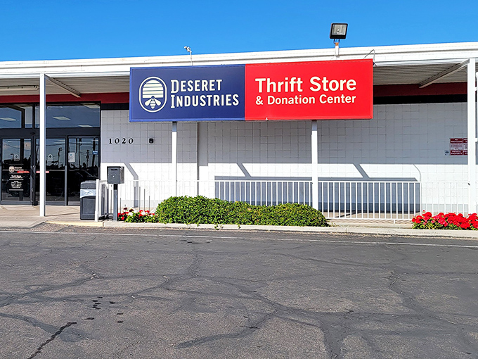 Deseret Industries' clean, no-nonsense exterior houses a department store's worth of secondhand surprises.