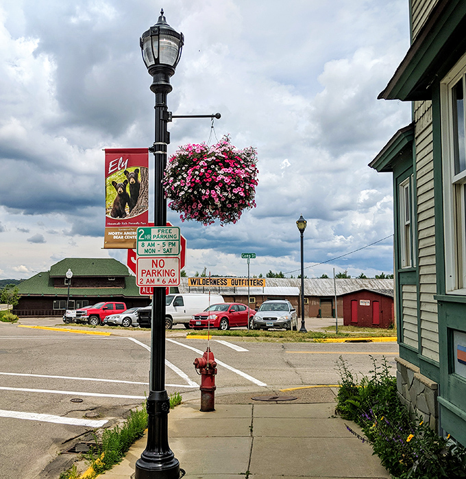 Those hanging flower baskets prove even the gateway to wilderness appreciates a little beauty.