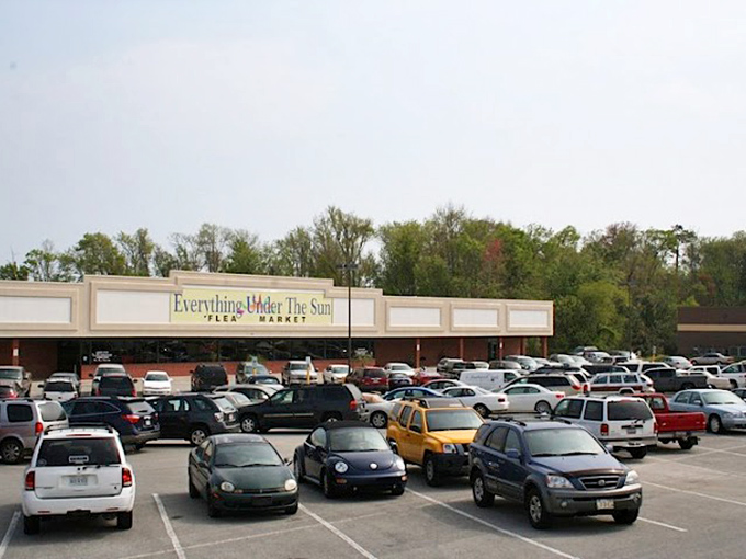 Everything Under The Sun Flea Market's outdoor section&mdash;where South Carolina sunshine turns ordinary shopping into a treasure hunt adventure.