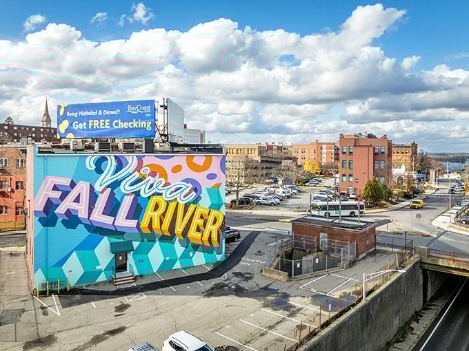 Fall River's vibrant street art celebrates a city where creativity and affordability dance together beautifully.