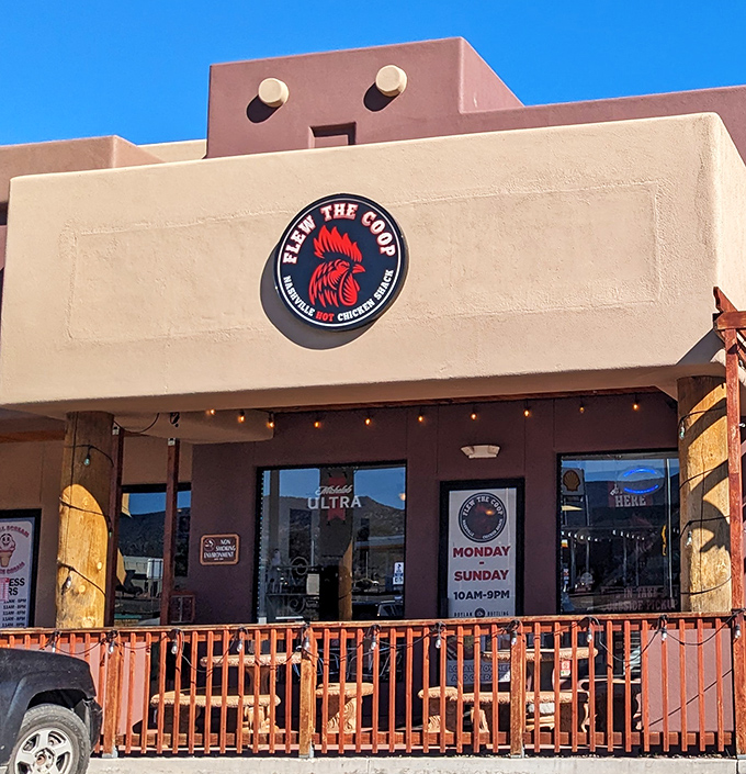 That rooster isn't just decoration&mdash;it's a warning that serious Nashville heat has landed in Sedona's red rock paradise.