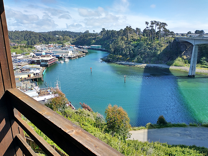 Fort Bragg's emerald waters meet the Mendocino coastline, offering million-dollar scenery at working-class prices that make sense.