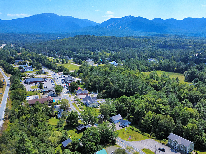 The view from Franconia stretches toward mountains that seem to have been arranged specifically for your viewing pleasure.