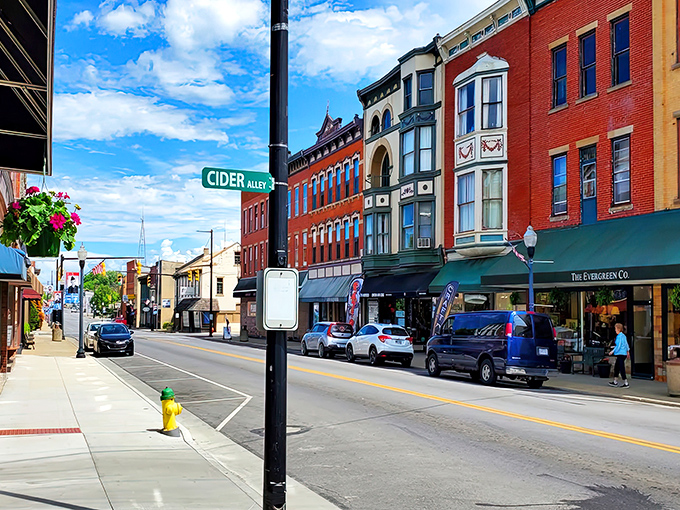 Downtown revival done right – where fresh paint meets old bones and community pride shines bright.