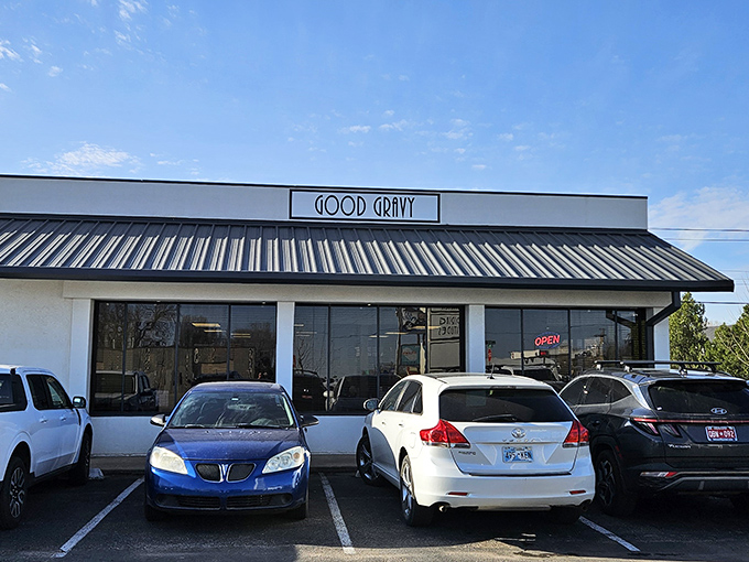 The welcoming entrance promises exactly what the name suggests &ndash; gravy good enough to make you weak in the knees.