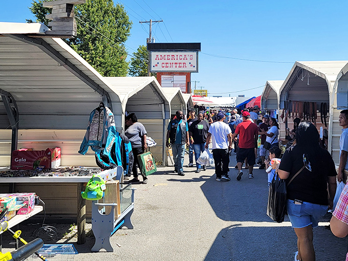 Route 66 vibes with modern flair! Good Vibes Collectibles announces itself with a mural as colorful as its merchandise inside.