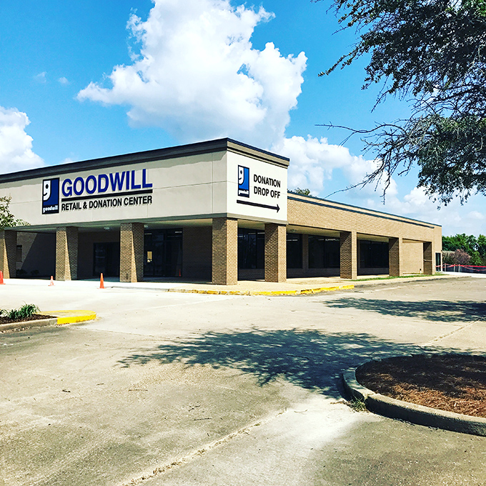 Goodwill's brick and mortar charm creates the perfect backdrop for secondhand shopping success.