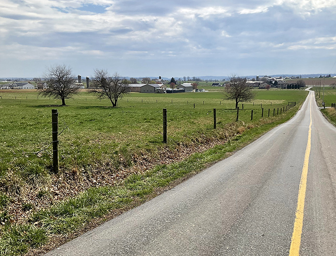The open road calls, leading past fields that stretch forever. It&rsquo;s a quiet, green slice of pure, uncomplicated Pennsylvania.
