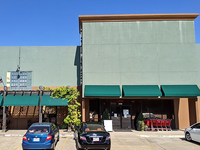 Modern meets timeless at Grapevine's antique wonderland, where green awnings shelter decades of forgotten treasures.