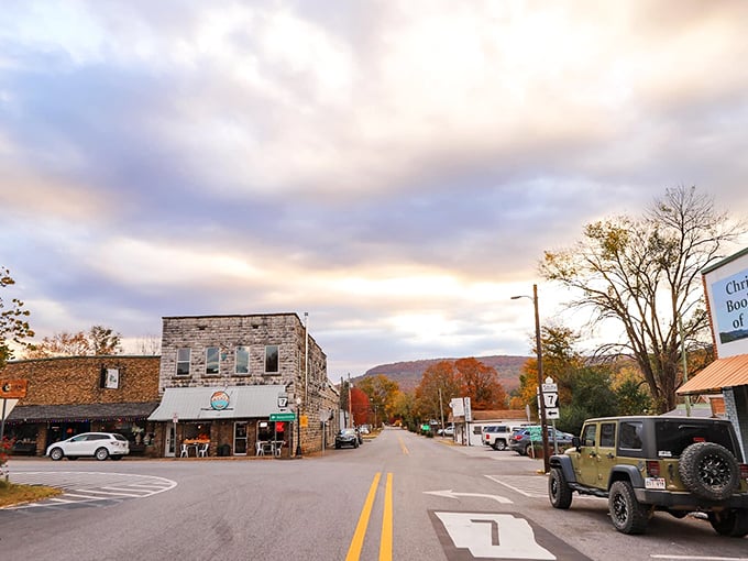 Jasper's main street captures that perfect autumn glow. Where fall foliage puts on a show that would make Broadway jealous.