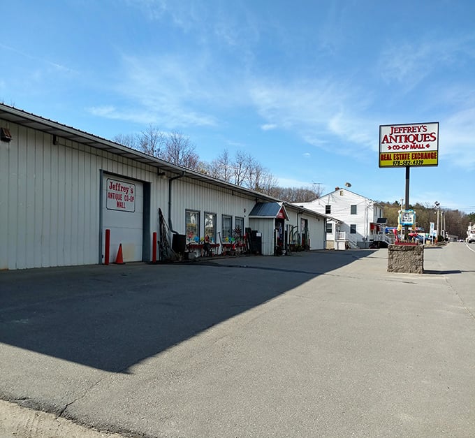 Don't judge an antique store by its cover! This unassuming building houses a labyrinth of vintage wonders that would make Indiana Jones jealous.
