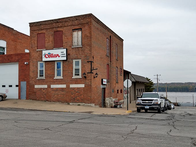 Keokuk's riverside gem! The Cellar stands like a tasty time capsule where lunch prices haven't changed since "Friends" was still airing new episodes.