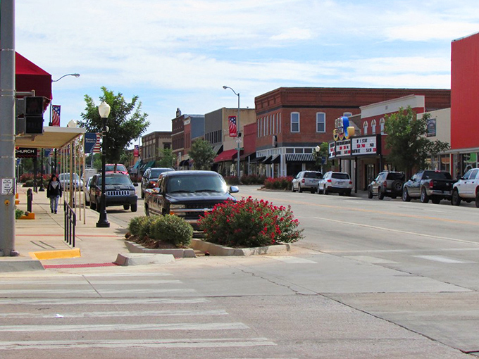 Kingfisher's downtown buildings stand as solid as the settlers who built them, ready for another century.