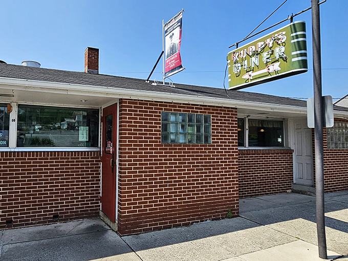 Kuppy's brick exterior promises the kind of no-nonsense comfort food that built America's diner culture.