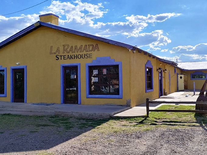La Ramada Steakhouse: Sunshine-yellow walls with vibrant blue trim&mdash;this place dresses the part for its colorful fusion of steak and Southwest flavors.