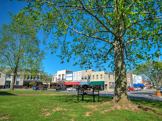 Lawrenceburg's tree-shaded town square offers a glimpse of slower-paced living where neighbors still know each other's names.