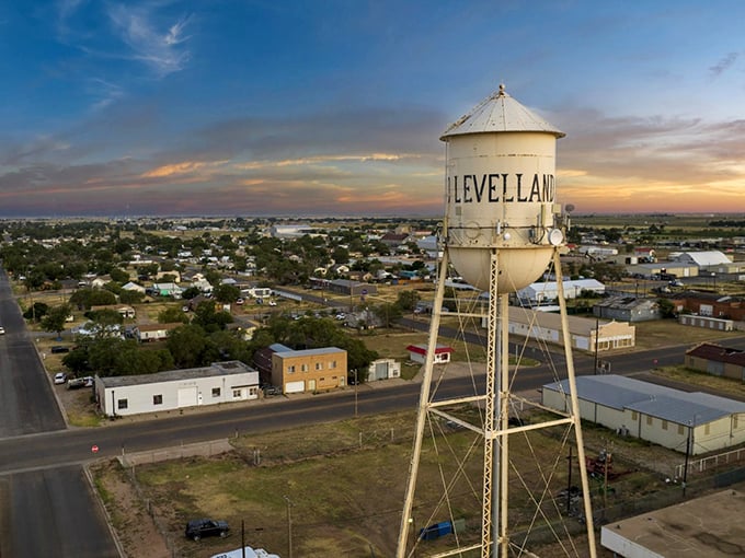 Levelland's iconic water tower stands sentinel over a town where your retirement dreams can actually become reality.