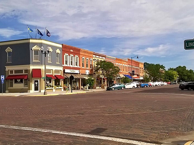 Lindsborg's downtown blooms with Swedish charm, where Dala horses and Scandinavian spirit brighten every corner.