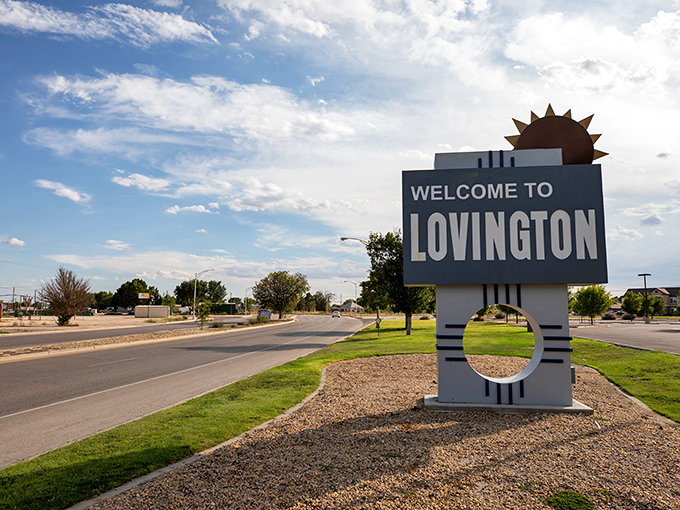 Lovington's welcome sign says it all - this is home to friendly people and affordable living.