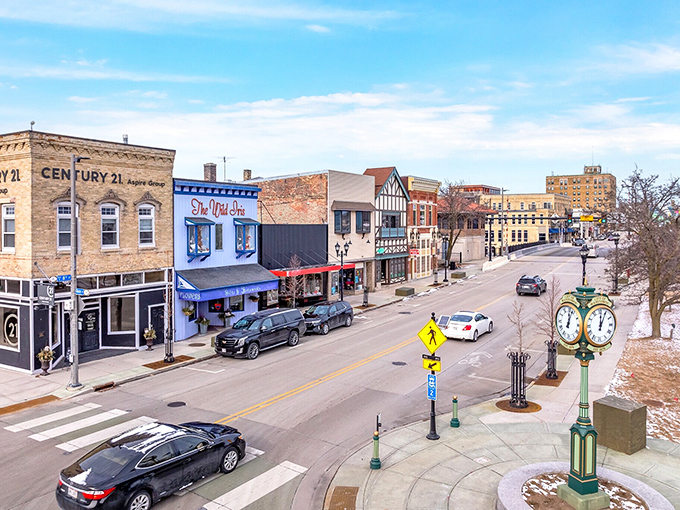 Manitowoc's colorful downtown mural welcomes you to a city where your retirement budget stretches further than you'd expect.
