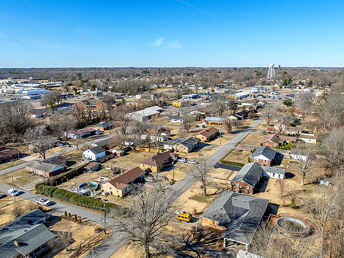Mayfield from above looks like the town model in "It's a Wonderful Life." George Bailey would approve of these housing prices!