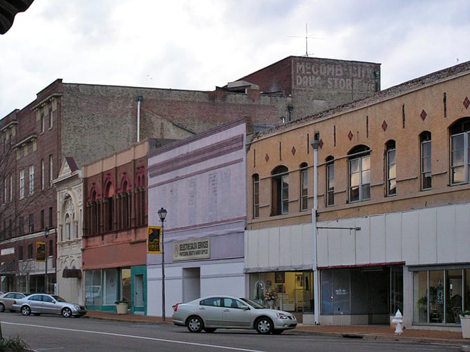 McComb's main drag proves that some places still remember when downtowns were built for people, not just cars.