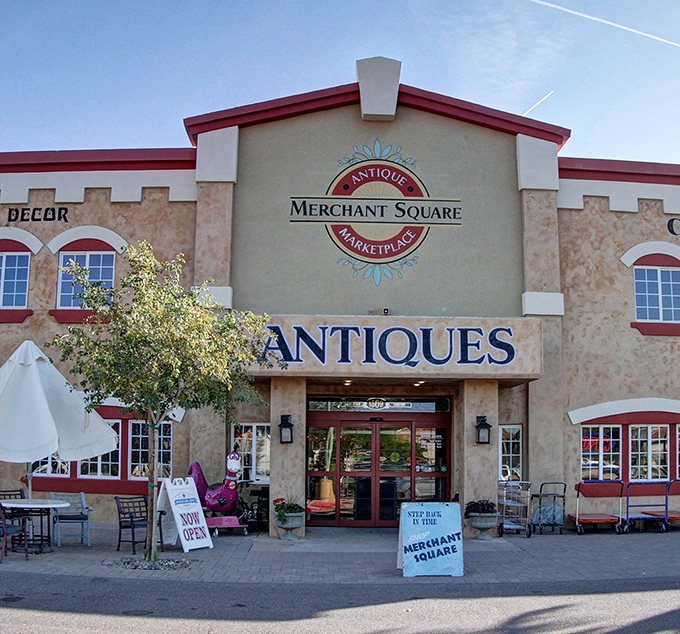 Merchant Square's grand entrance promises serious antique hunting - like entering a palace of forgotten treasures.