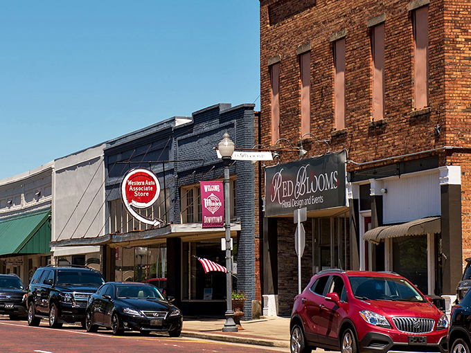 Minden's historic downtown buildings stand proud like guardians of small-town American values.