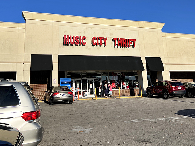 Music City Thrift wears its Nashville pride right on the storefront, y'all come on in!