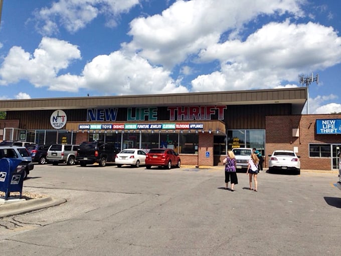 New Life Thrift's spacious interior and bright lighting make thrift shopping feel surprisingly upscale. 