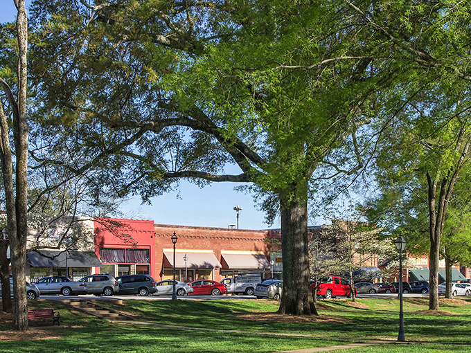 Pendleton's tree-shaded streets offer the kind of peace you can't buy in big cities. That historic building probably has better stories than Netflix.