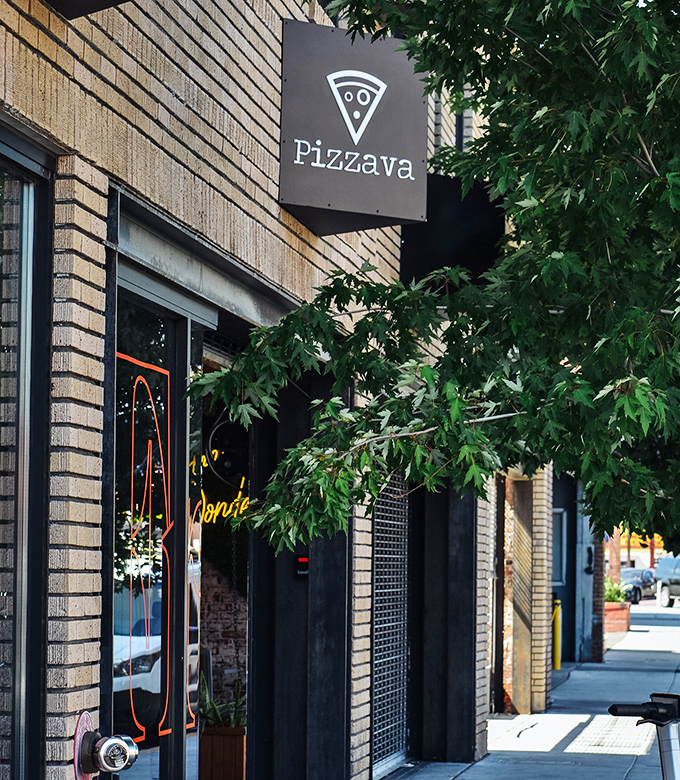 Minimalist brick exterior, maximalist flavor inside&mdash;the introvert of pizza places that's secretly the life of the party.