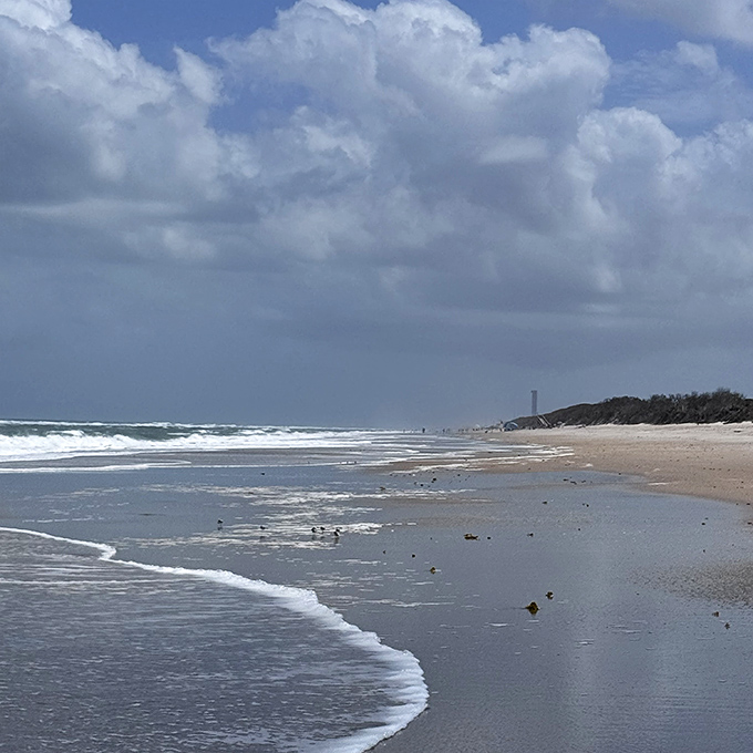 Playalinda's moody skies &ndash; where dramatic clouds create a theater backdrop for your beach day performance.