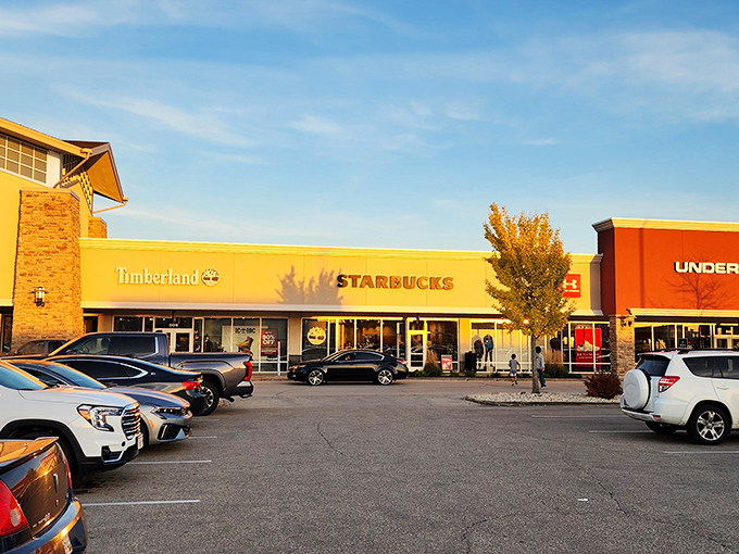 Timberland, Starbucks, and Under Armour&mdash;the holy trinity of outlet shopping at Pleasant Prairie. Coffee and shopping: a match made in Wisconsin heaven!