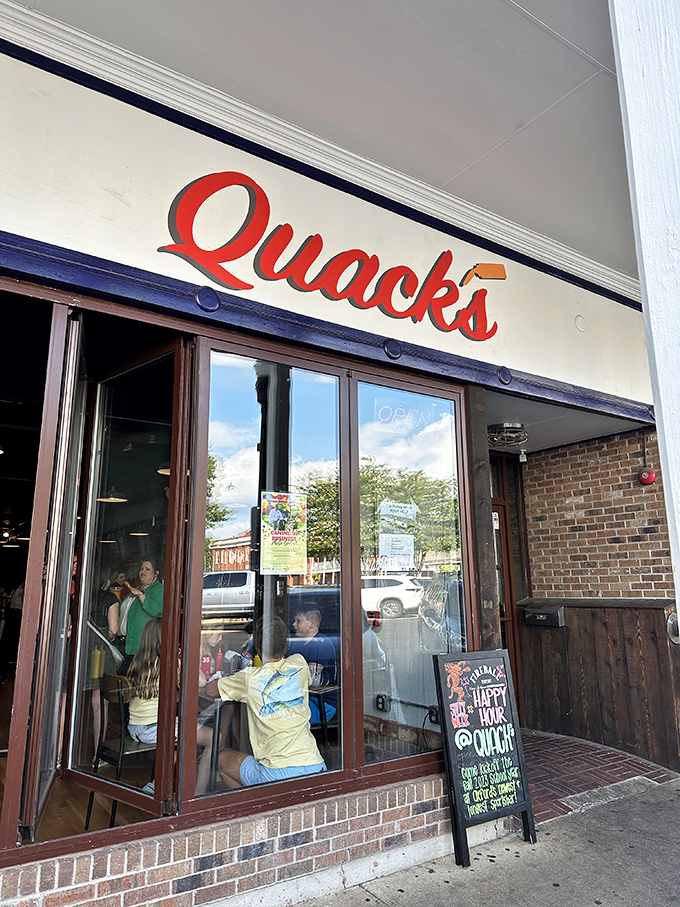 Quack's storefront on Oxford Square invites you into a world where hot dogs get the respect they deserve.