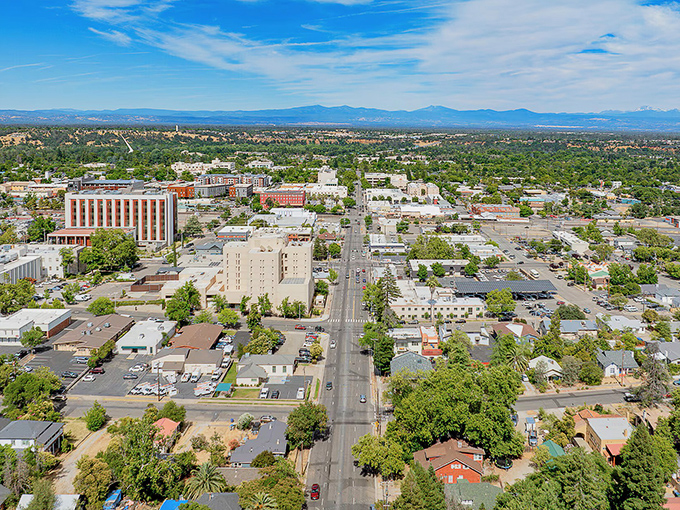 Redding's downtown revival includes charming storefronts and tree-lined streets - small-town charm with just enough urban amenities.